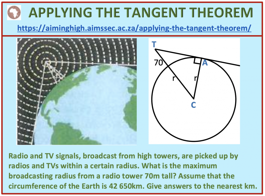 Nov14 Applying Tangent Theorem qu | Aiming High Teacher Network