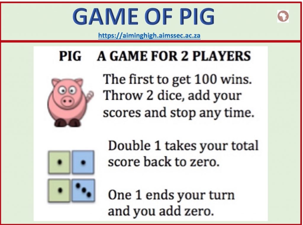 15. Game of Pig qu | Aiming High Teacher Network