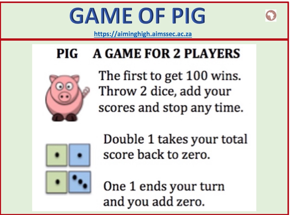15. Game of Pig qu | Aiming High Teacher Network