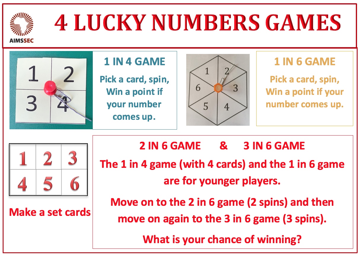 17. Lucky Numbers 4 Games qu | Aiming High Teacher Network